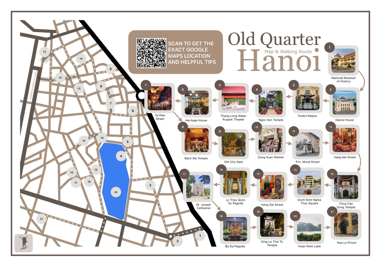 Hanoi Old Quarter Map: Must-See Spots and Walking Route