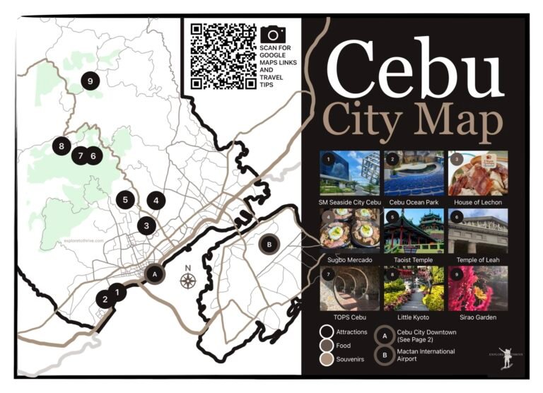 Cebu City Tourist Map: 20+ Places You Can’t Miss