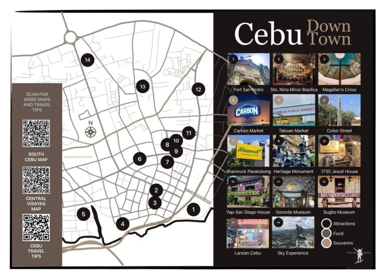 Cebu City Tourist Map: 20+ Places You Can’t Miss