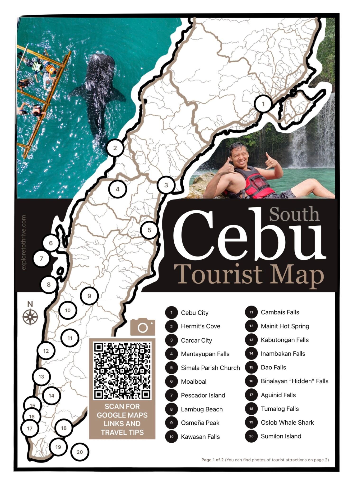 South Cebu Tourist Map: Visual Guide for Easy Trip Planning
